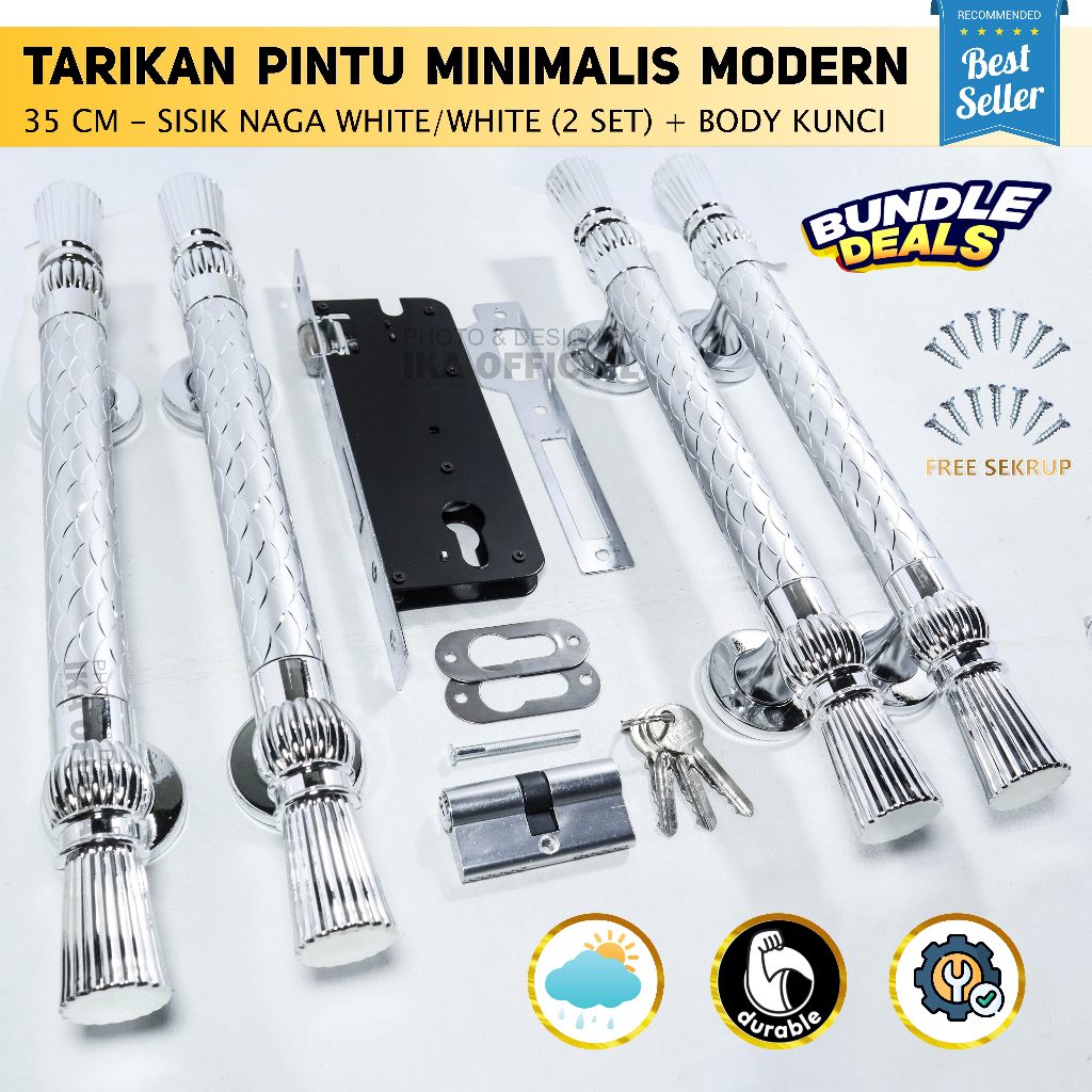 Jual HANDLE PINTU RUMAH 33 CM STAINLESS ANTI KARAT MEWAH MINIMALIS ...
