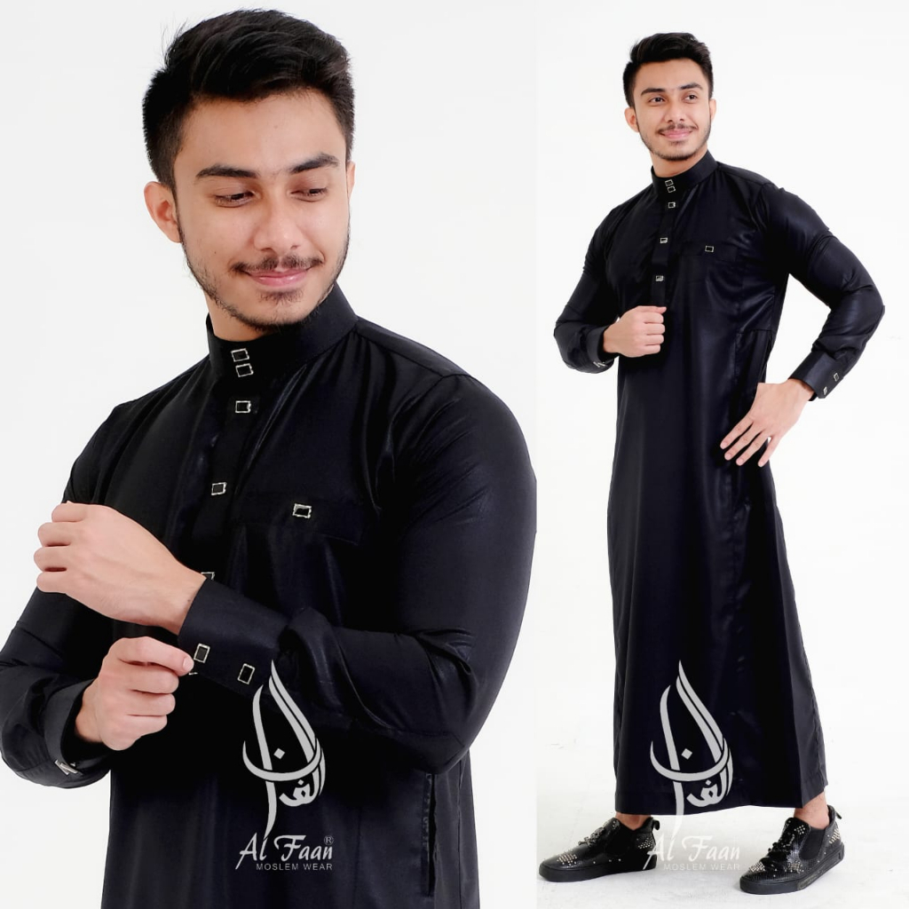 Jual PROMO Jubah Gamis Pria Dewasa AL FAAN Terbaru Slimfit Slim Fit Mewah | Shopee Indonesia