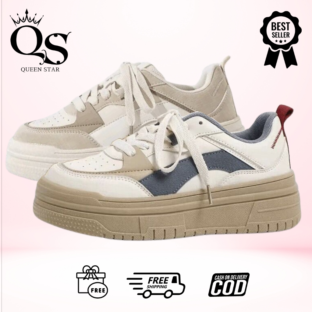 Jual QS NEW Sepatu Sneakers Wanita Import FREE BOX Premium QS45-E | Shopee Indonesia