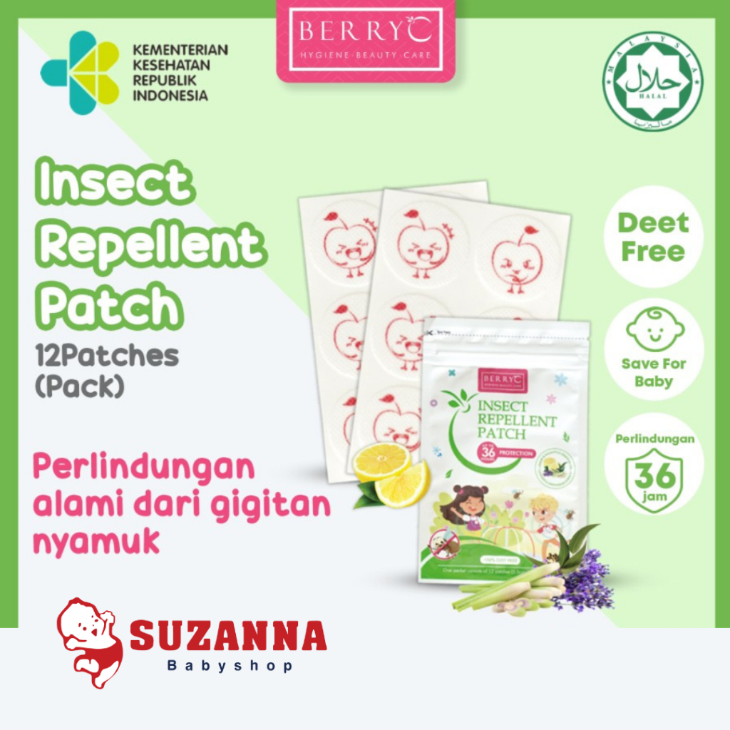 Jual Berry C Mosquito & Insect Repellent Patch 12 Stiker Anti Nyamuk ...