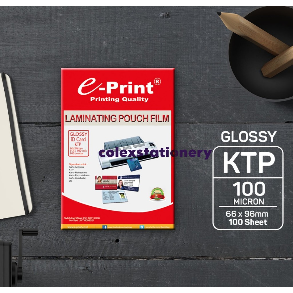 Jual Plastik Laminating Ktp / Laminating Pouch Premium Ukuran Kecil 100 ...