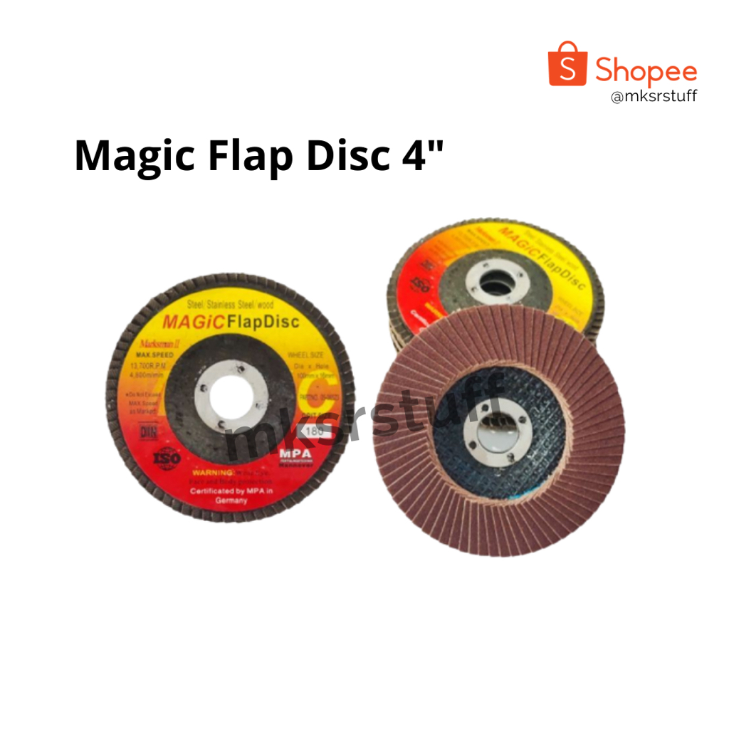 Jual 4" - Magic Flap Disc / Gerinda Amplas Susun #60 #80 #120 #180 ...