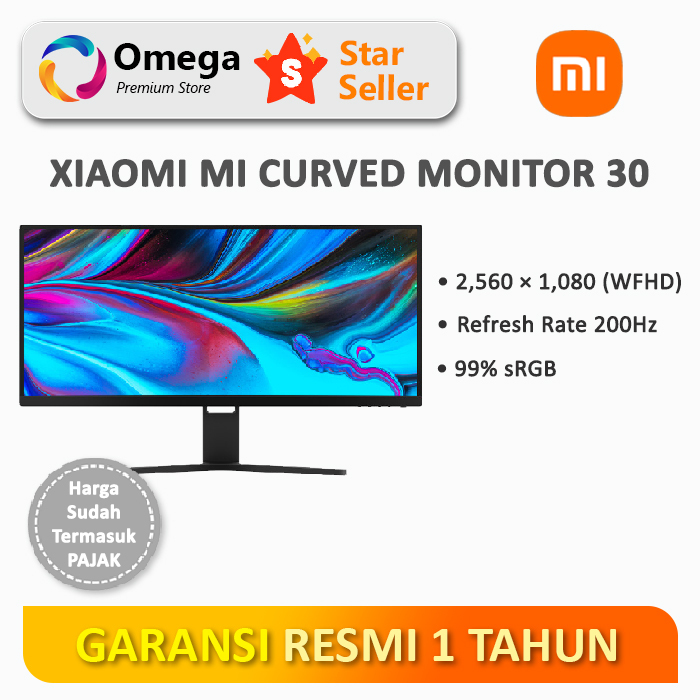 Jual Monitor Xiaomi Mi Curved Gaming 30 Inch | Shopee Indonesia
