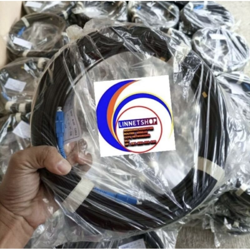 Jual Kabel FO 60 Meter Precon Siap Pakai - FTTH Dropcore 1 Core 1 ...