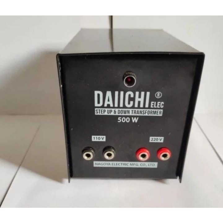 Jual Trafo Step Down & Up 220V 110V 500 Watt Transformer DAIICHI 500W | Shopee Indonesia