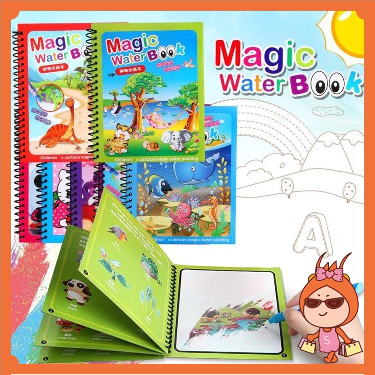 Jual [BM] Buku Gambar Mewarnai / Magic Water Book / Buku Mewarnai Anak ...