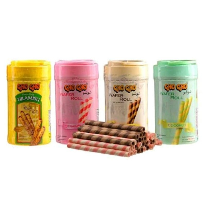 Jual Cho Cho Wafer Roll Stick Kue Kaleng 260g | Shopee Indonesia