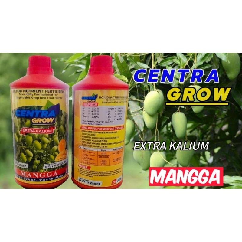 Jual CENTRA GROW 1 Liter PUPUK PELENGKAP CAIR PUPUK MANGGA DAUN & BUNGA ...