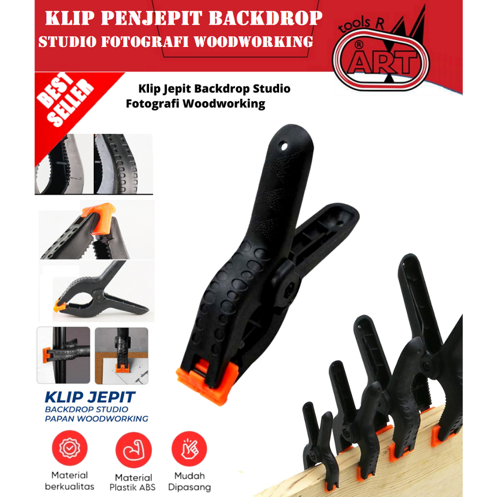 Jual Spring Clamp / Klip Jepit Plastik Alat Penjepit Klem ABS Backdrop ...