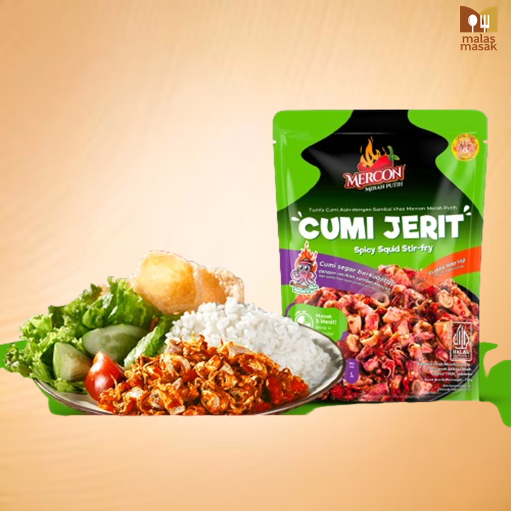 Jual Cumi Jerit Sambal Merah Mercon - Mercon Merah Putih | Shopee Indonesia