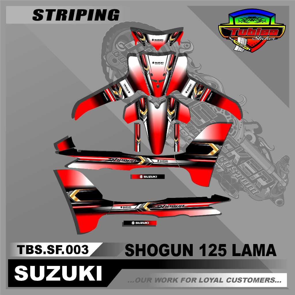Jual Sticker Decal Full Body Shogun 125 Lama - Sticker Decal Shogun 125 ...