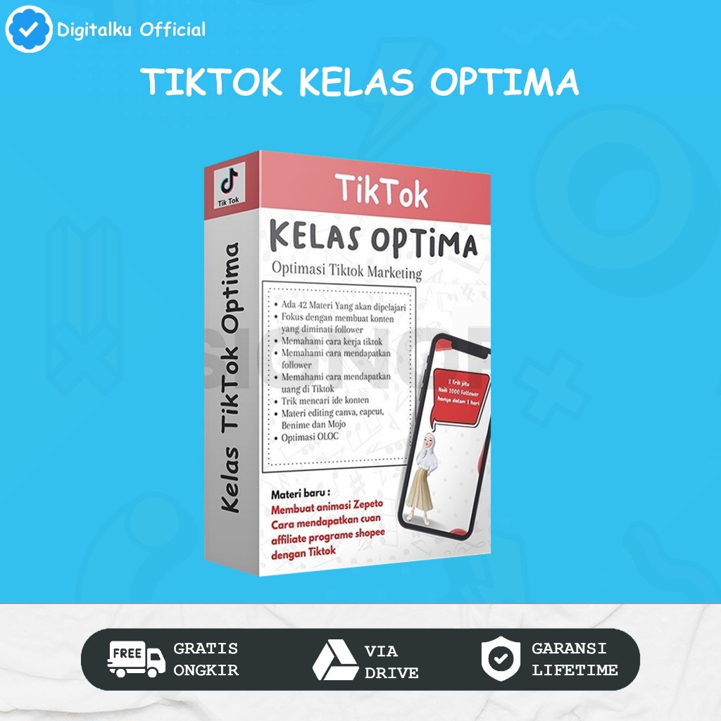 Jual Tiktok Optima - Optimasi Penjualan dan Brand Awareness Di Sosmed Tik tok | Shopee Indonesia