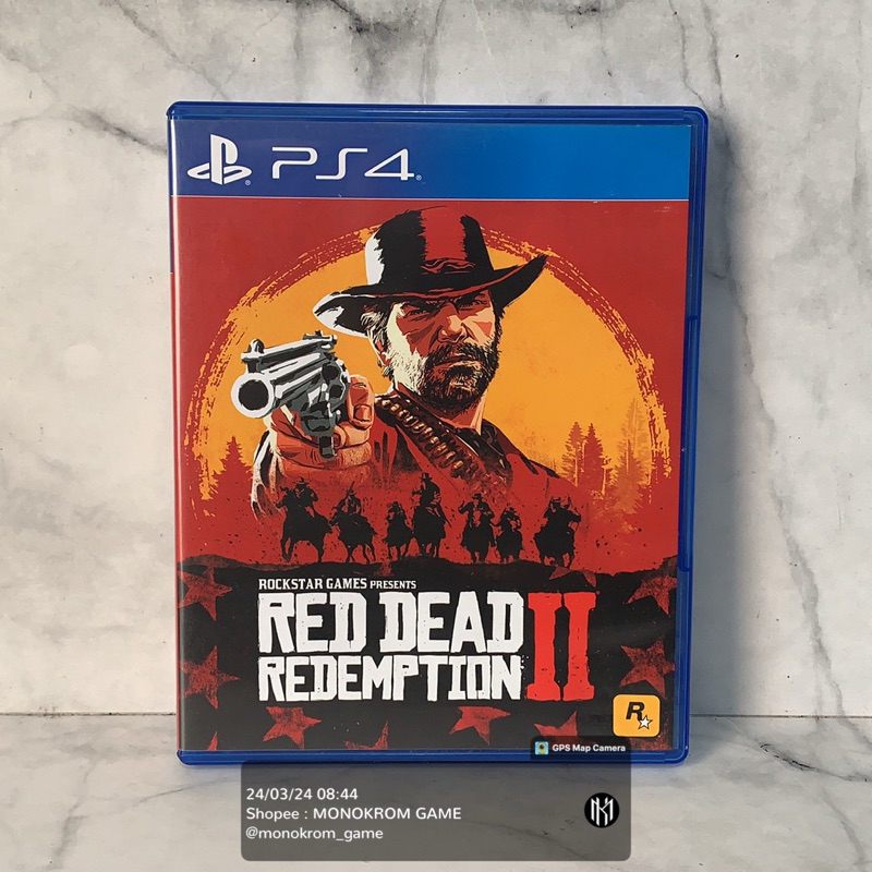 Jual BD KASET PS4 RDR RED DEAD REDEMPTION 2 PLAYSTATION 4 SECOND + MAP ...