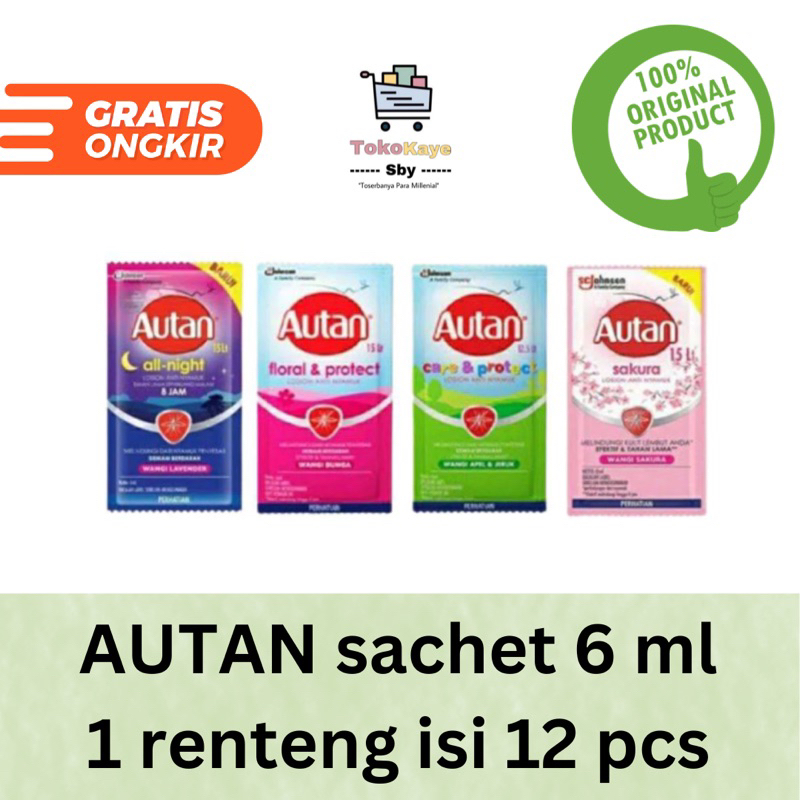 Jual Handbody Autan Lotion anti nyamuk 1 renteng isi 12 pcs (lavender ...