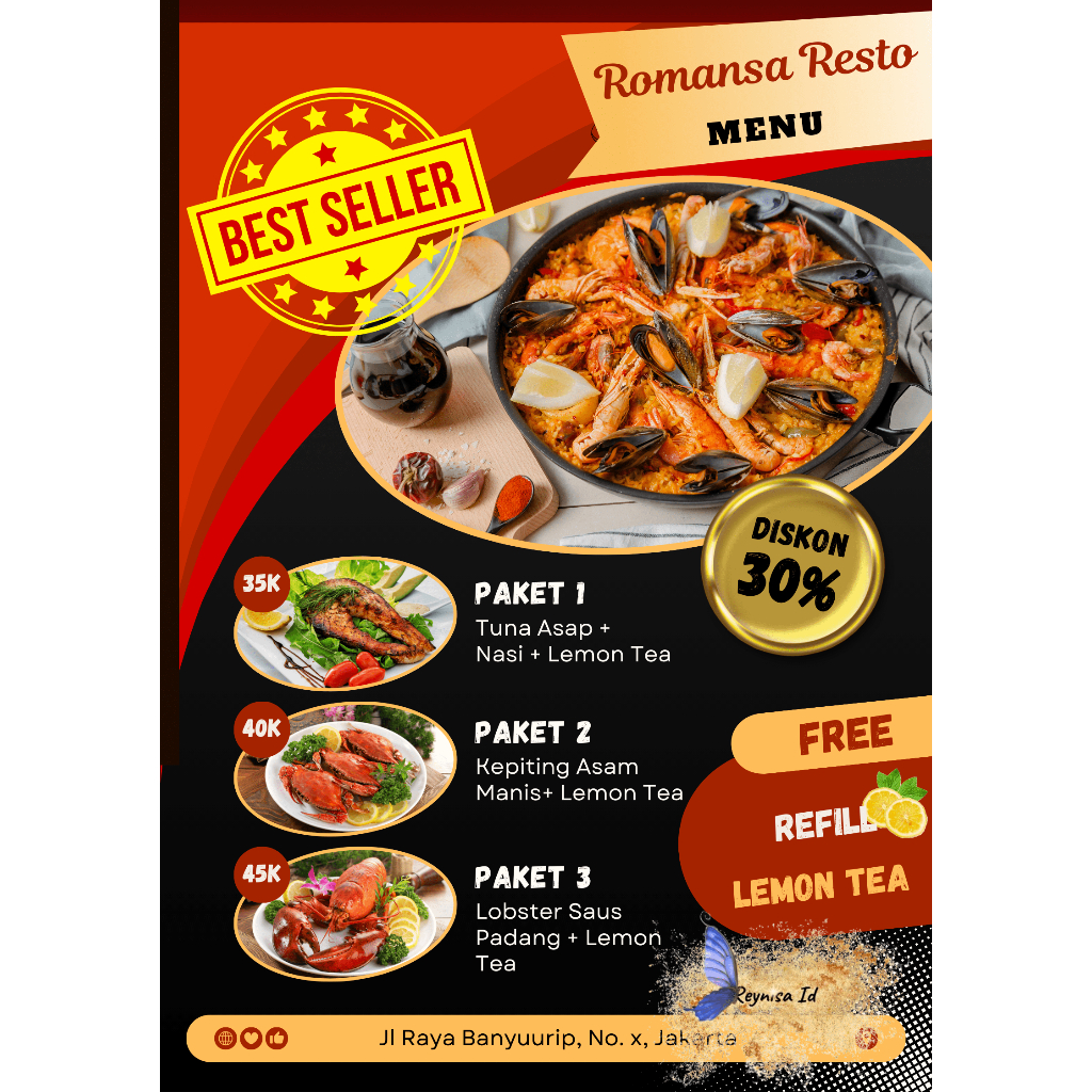 Jual Jasa Desain Murah : Poster, Daftar Menu Makanan, Menu Minuman ...