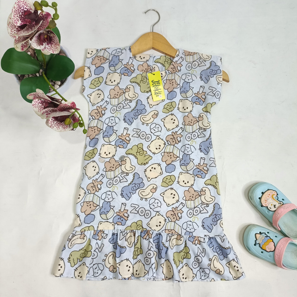 Jual Daster Anak Perempuan Bahan Rayon Viscose / HOMEDRESS Anak Usia 3 ...