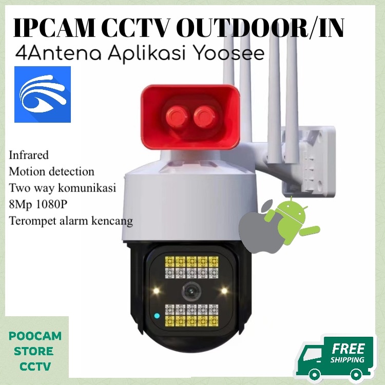 Jual IPCAM CCTV ALARM APP YOOSEE IPCAM cctv alarm kamera keamanan wifi ...