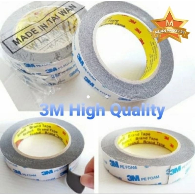 Jual DOUBLE TAPE/ LEM TIMBAL BALIK PE FOAM/ PEREKAT 3M (20MM X 4.5M ...
