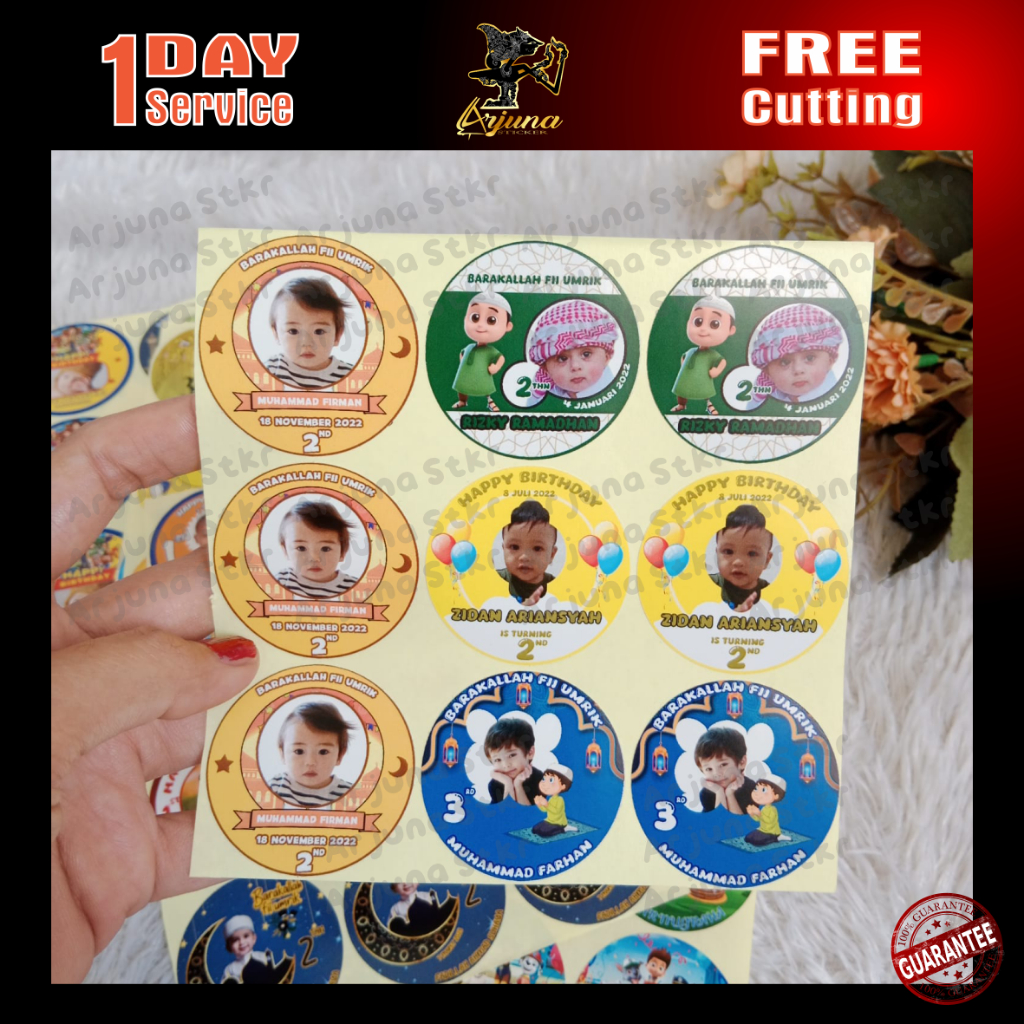 Jual Arjuna HBD Boy Series Stiker Ulang Tahun Setiker Label Ultah Anak ...
