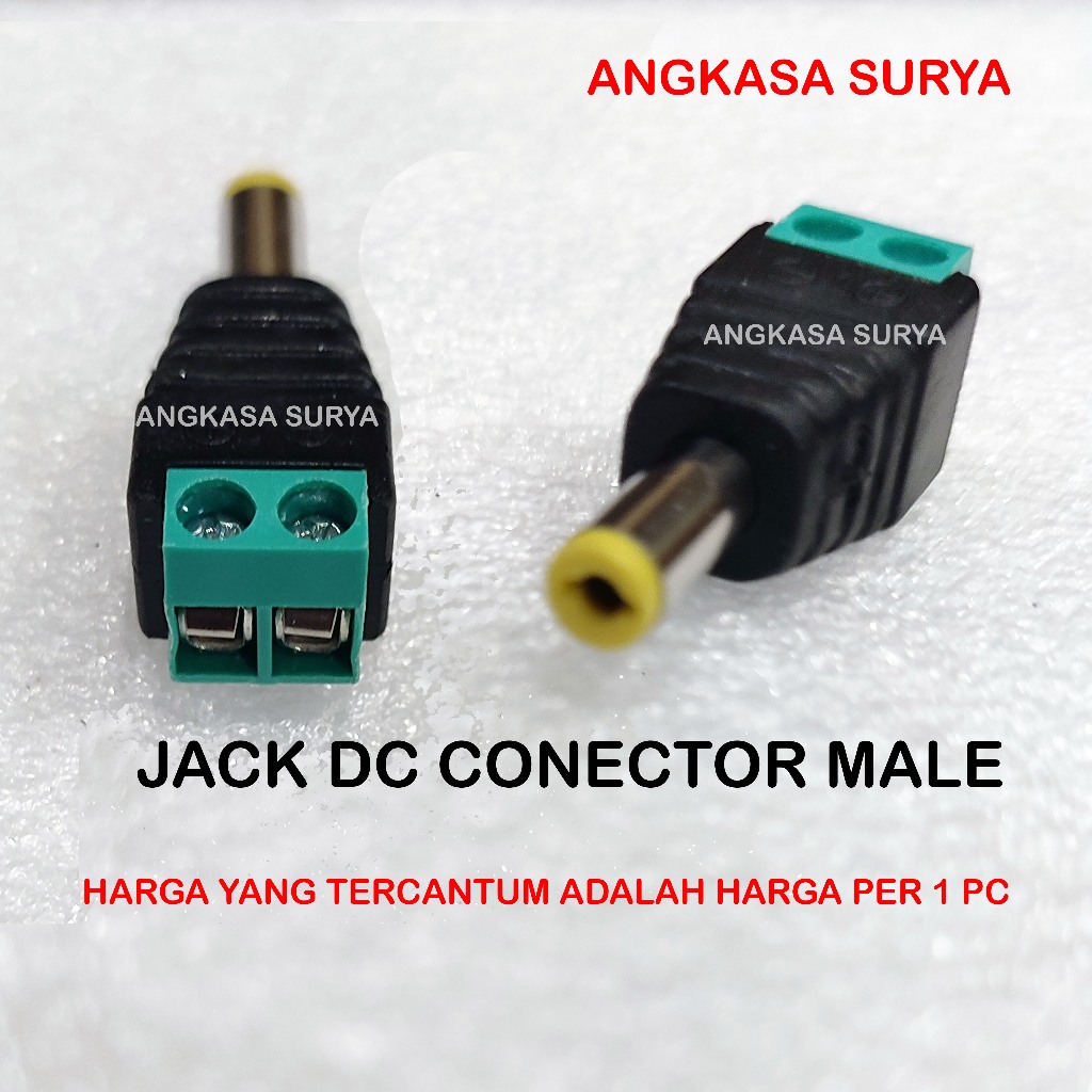 Jual JACK DC CCTV / JEK DC KONEKTOR DC ADAPTOR CCTV MALE Konektor Cowok ...