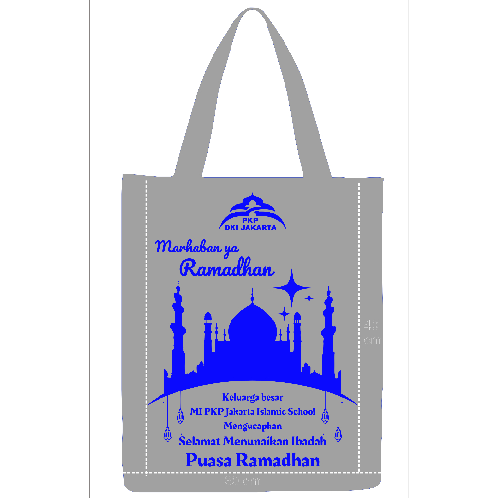 Jual TAS SPUNBOND SABLON LEBARAN IDUL FITRI custom/ Tas Goodie Bag ...