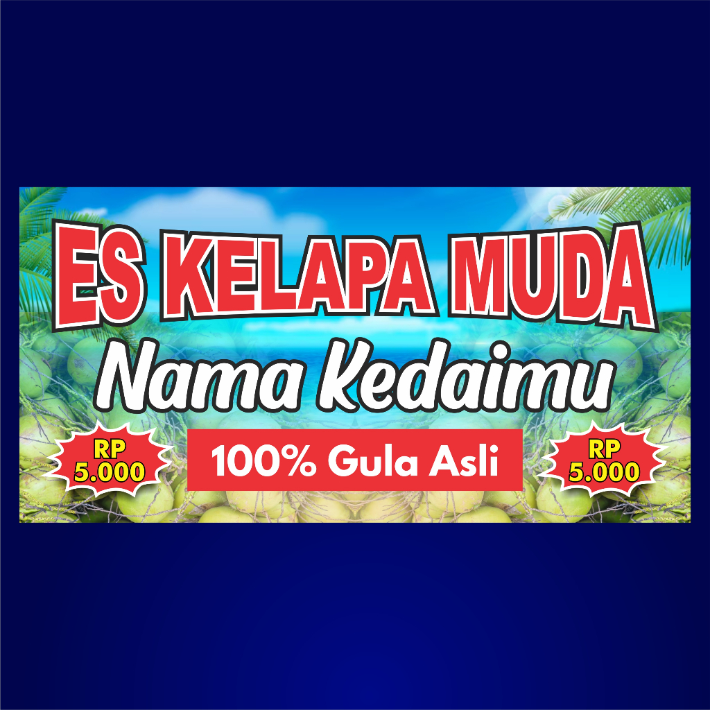 Jual Spanduk Banner Es Degan / Kelapa Muda | Shopee Indonesia