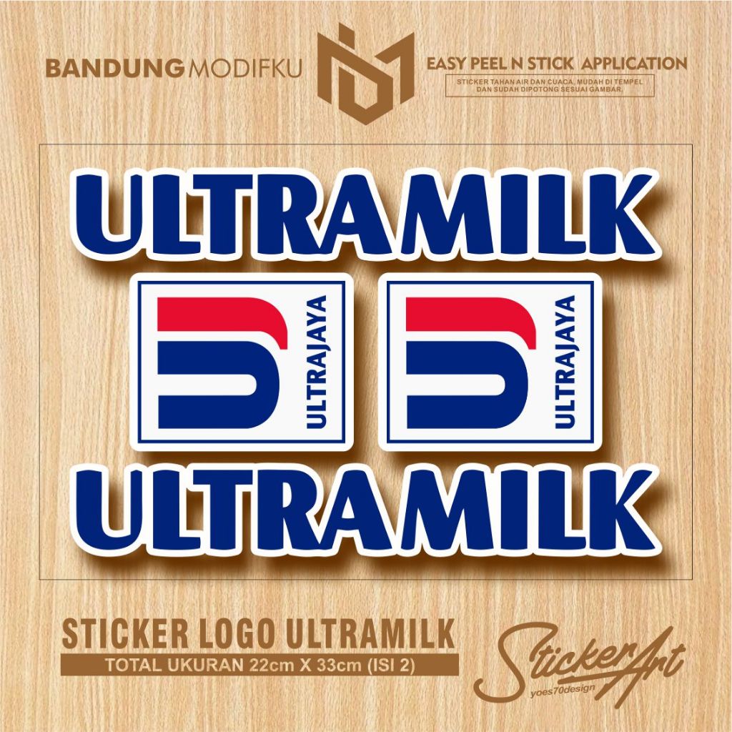 Jual STICKER LOGO ULTRAMILK / LOGO ULTRA MILK / STIKER KIRI KANAN ...