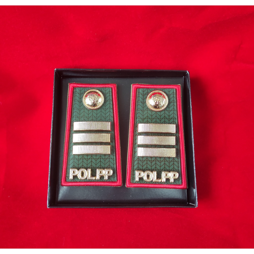 Jual Pangkat PDH POL PP 3a/3b/3c List merah | Shopee Indonesia