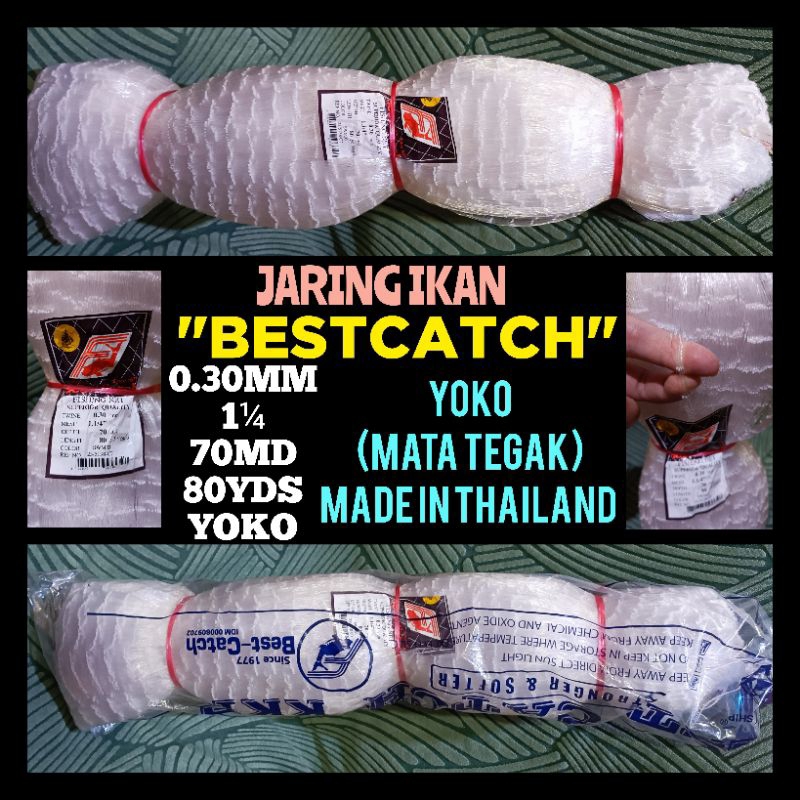 Jual JARING SENAR BESTCATCH 0.30MM 1¼" YOKO DOUBLE KNOT FISHING NET ...