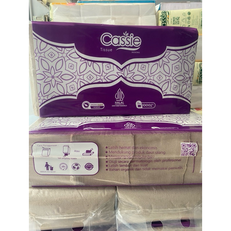 Jual CASSIE TISSUE NEW BROWN ORGANIK 1000GRAM 2PLY ORI HALAL | Shopee ...