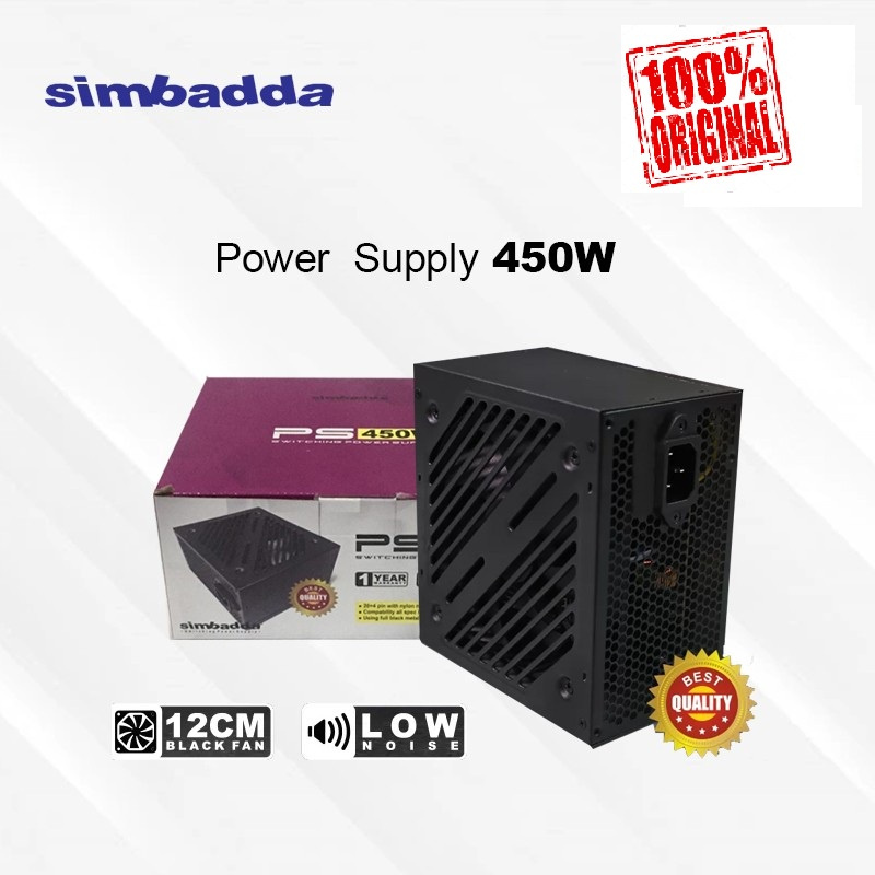 Jual POWER SUPPLY SIMBADDA 450Watt Psu 450w 80 Plus - psu simbadda 450w ...