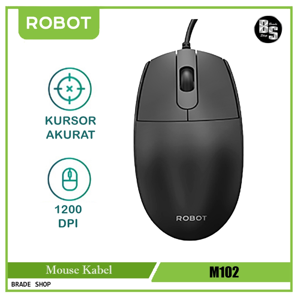 Jual Mouse Kabel Robot M102 Wired Mouse Black 1200 DPI | Shopee Indonesia