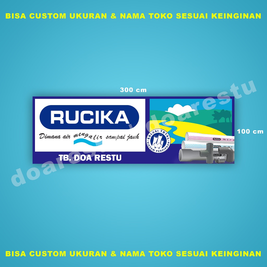 Jual Spanduk Brand Toko Bangunan Nippon Paint , Rucika, Semen Gresik ...