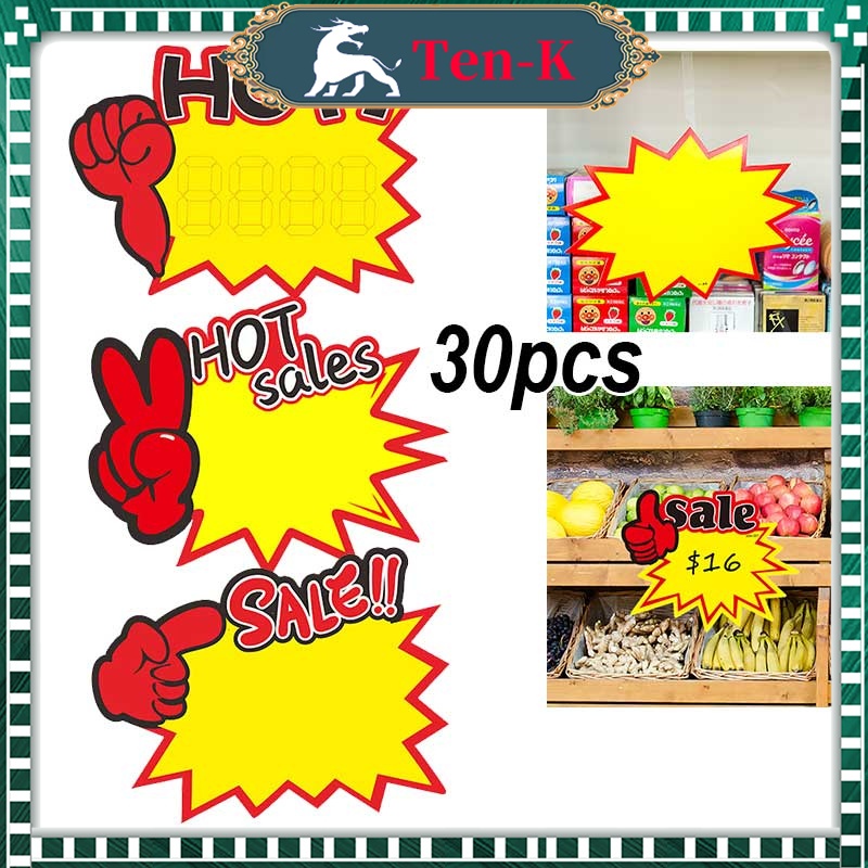 Jual 30pcs Label Harga Pop Card Kertas Penjepit Harga Promo Sale New ...