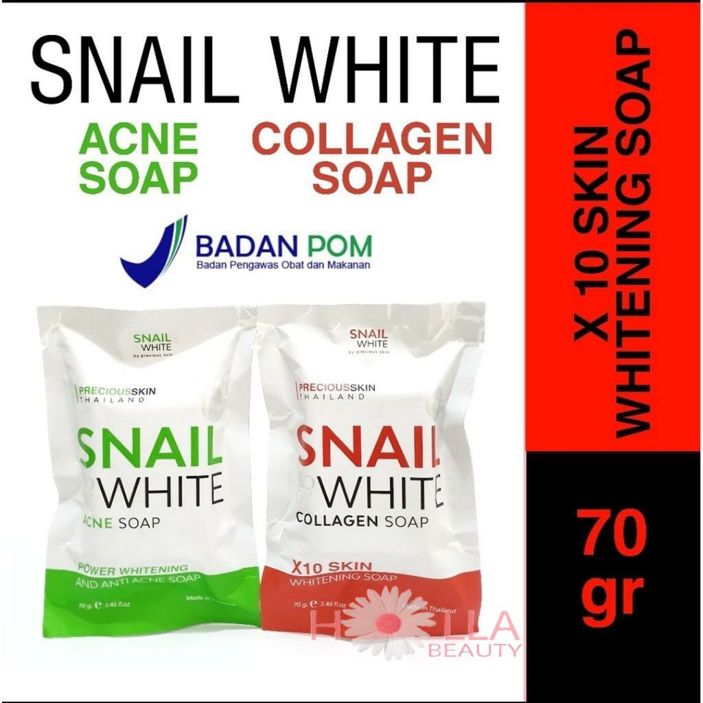 Jual Precious Skin Snail Body White Anti Acne Collagen X10 Soap 70g - Precious Skin Snail Body ...
