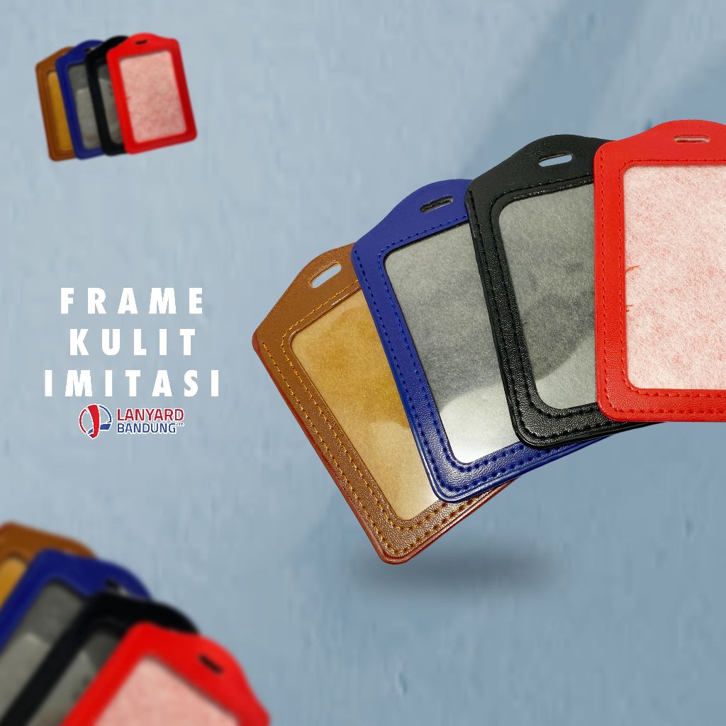 Jual FRAME KULIT / frame idcard kulit potrait / holder id card kulit ...