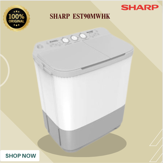 Jual MESIN CUCI SHARP 2 TABUNG EST90MWHK Puremagic 7 Kg/EST-90MWHK/EST ...