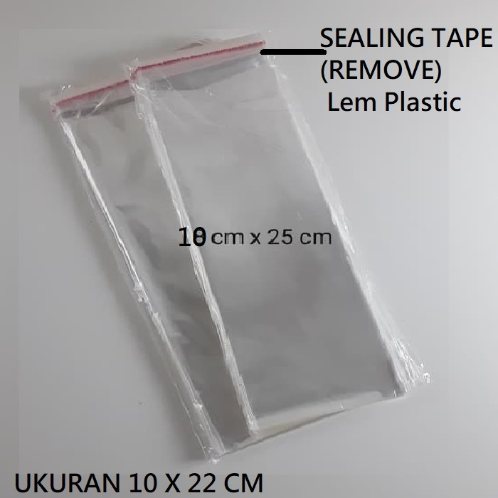 Jual Asli TEBAL !! OPP SEAL UK 10X22 Plastik Bahan (TEBAL) PP KLIP TAPE ...