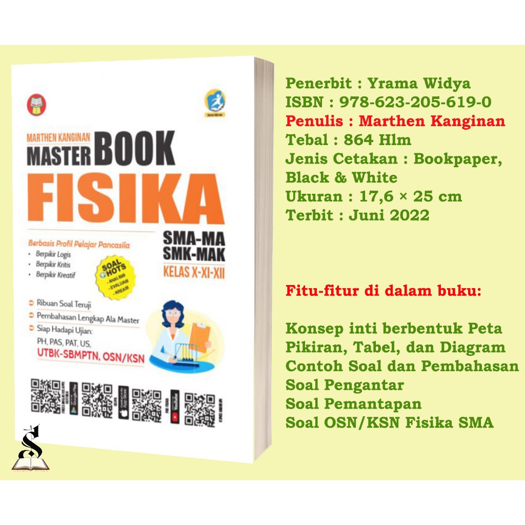 Jual BUKU MASTER BOOK FISIKA SMA-MA/SMK-MAK KELAS X-XI-XII MARTHEN KANGINAN | Shopee Indonesia