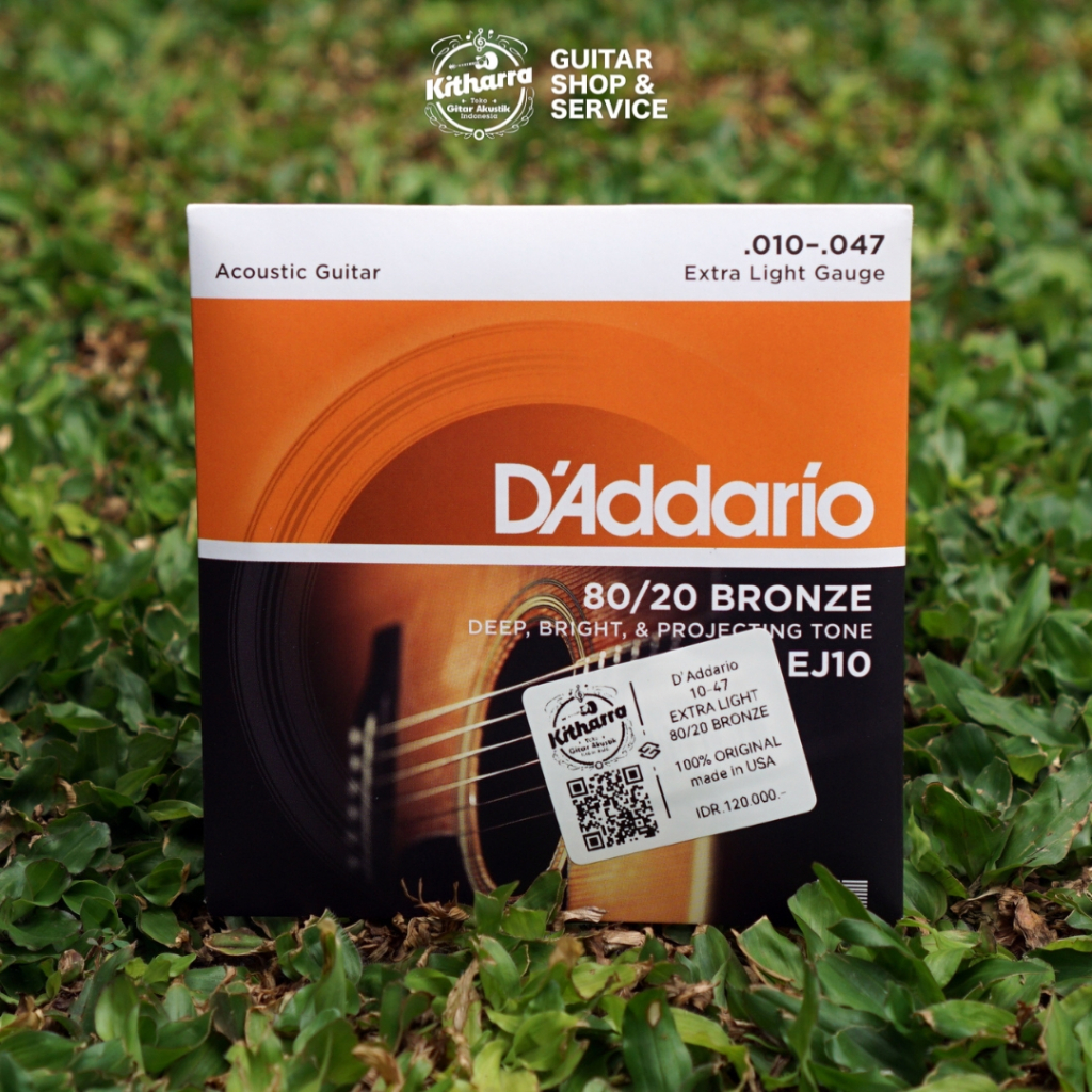 Jual D'Addario EJ10 Acoustic String Extra Light 10-47 | Shopee Indonesia