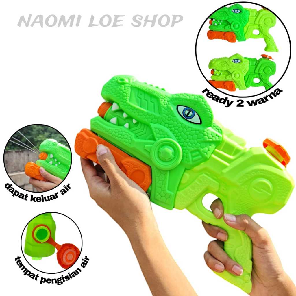 Jual Water fight dinosaurus mainan pistol air jumbo dinosaurus Trex T ...