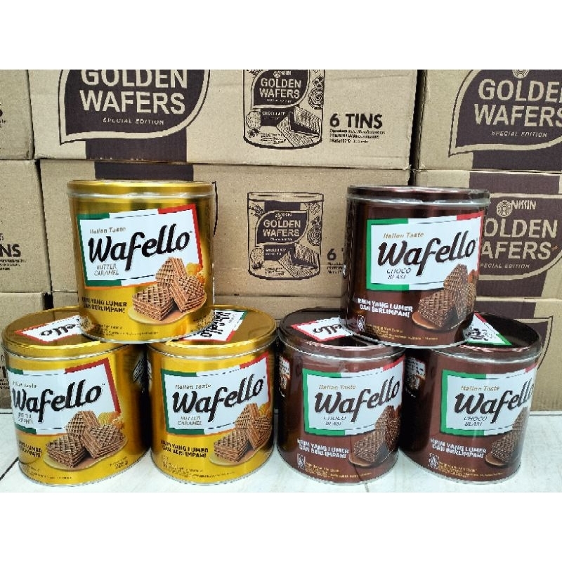 Jual Roma WAFER WAFELLO CHOCOLATE/CARAMEL228G KALENG | Shopee Indonesia