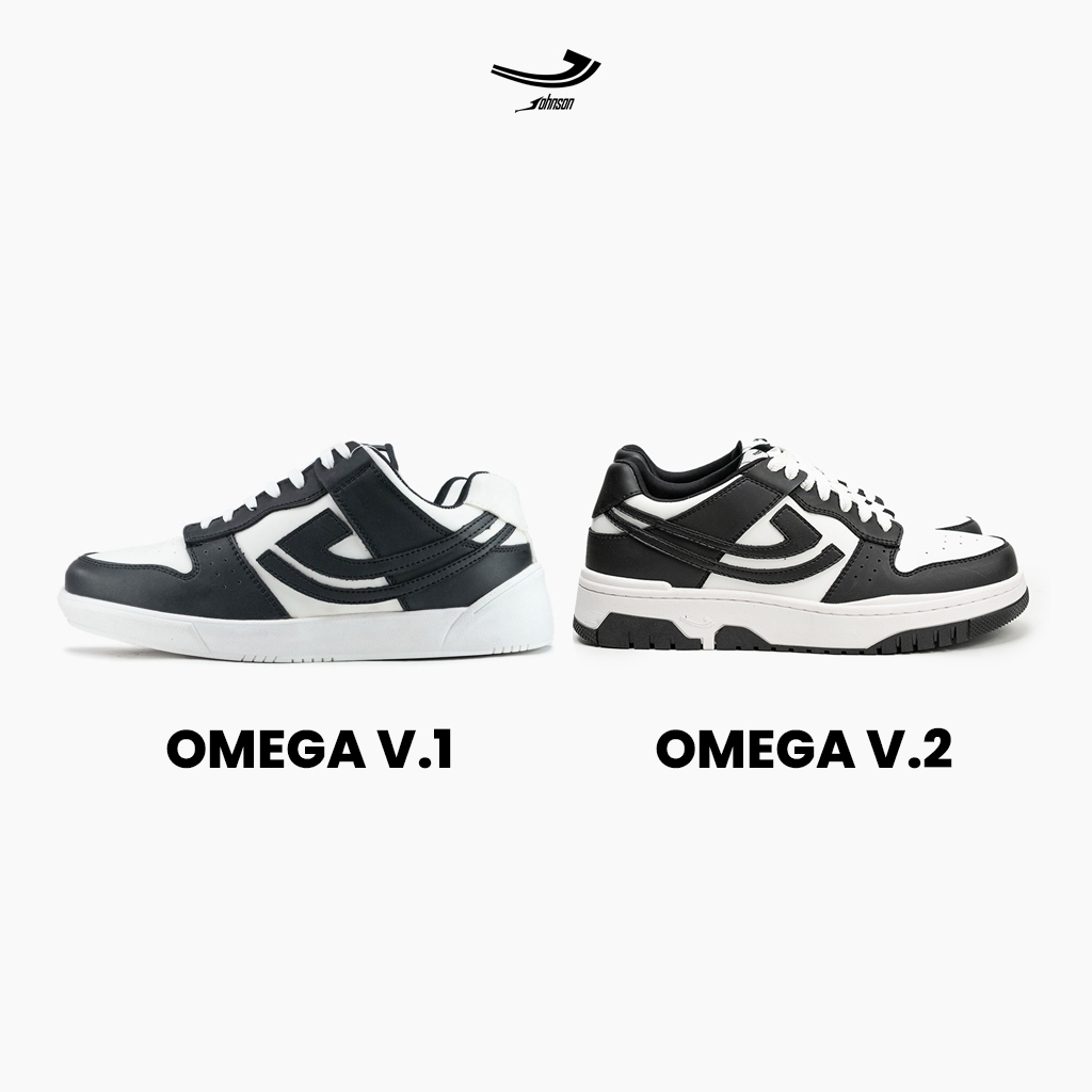 Jual Johnson - Omega Lowcut (LC) Black White | Shopee Indonesia