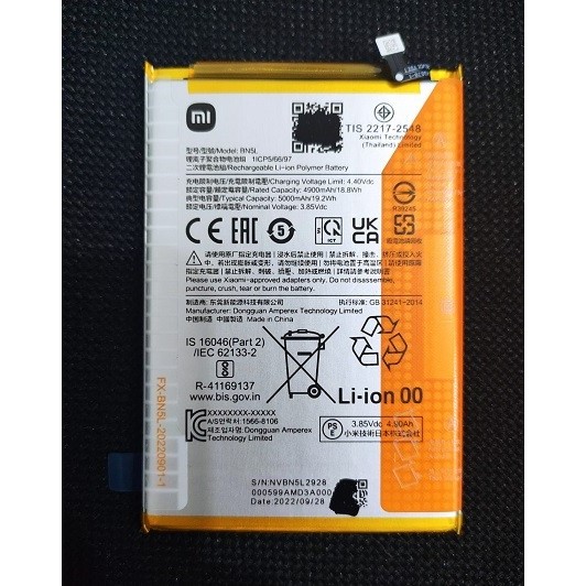 Jual Battery Baterai Batere xiaomi Redmi 12c BN5L Original 100% ...