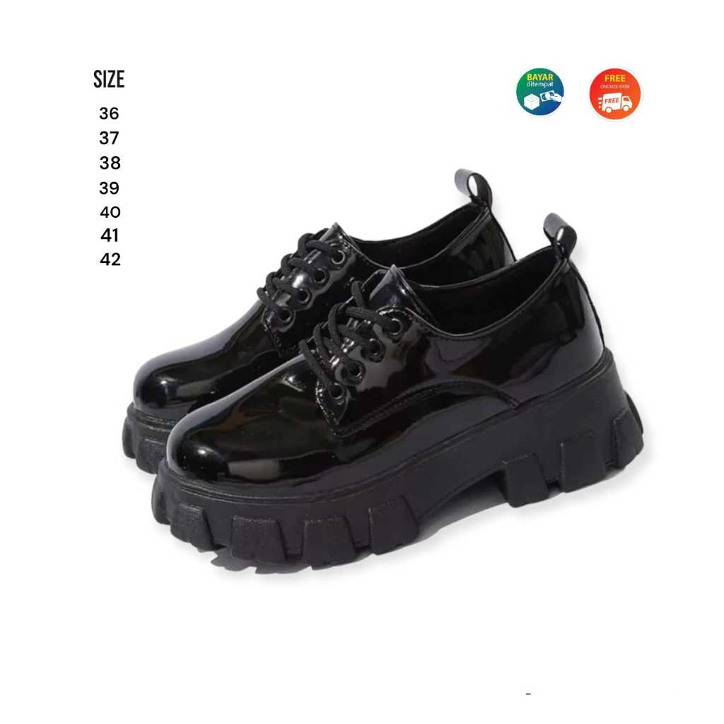Jual Sepatu Docmart Sneakers Boots Fashion Wanita Korea Style Black ...