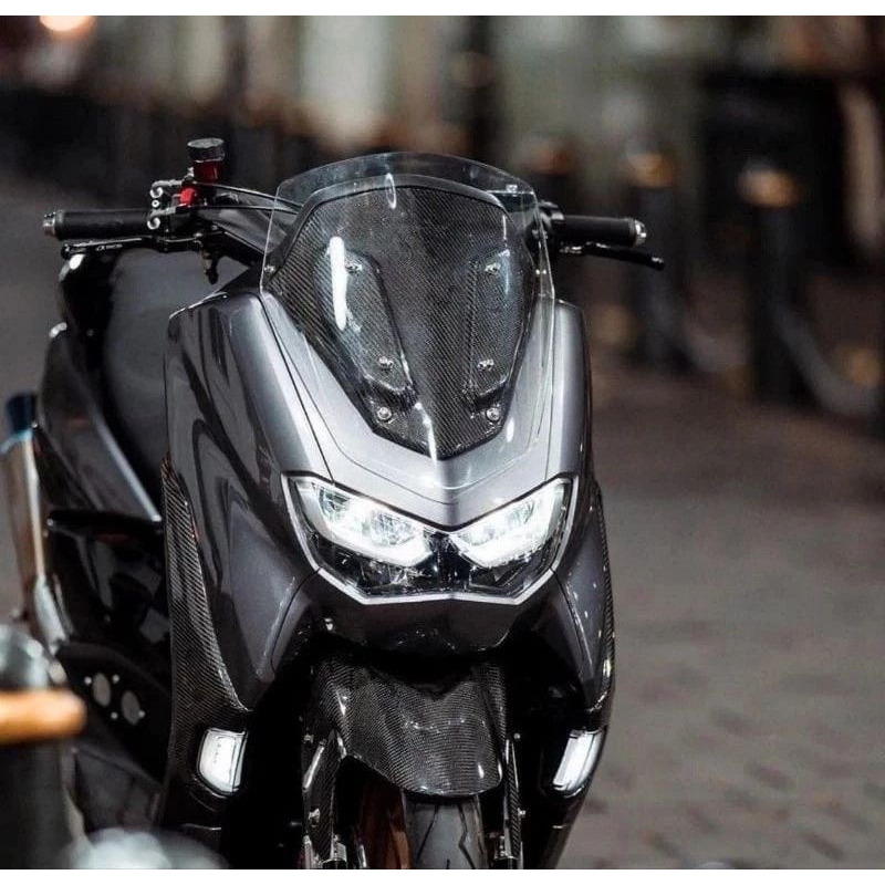 Jual Visor variasi yamaha nmax new 2020 tebal 3 mili warna hitam bening ...