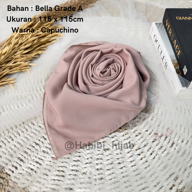 Jual Bella Square Polycotton 115 X 115 Jahit Tepi Kecil Premium 78 Warna Hijab Segi Empat ...
