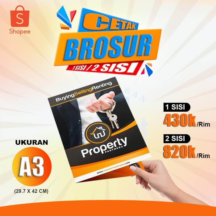 Jual Cetak Flyer Brosur / Poster A3 ( 42x29.7 ) 1 Sisi / 2 Sisi Murah ...