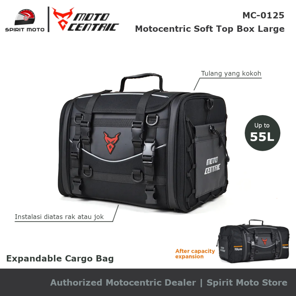 Jual Motocentric Soft Top Box Tail Bag | Tas Belakang Motor Touring ...