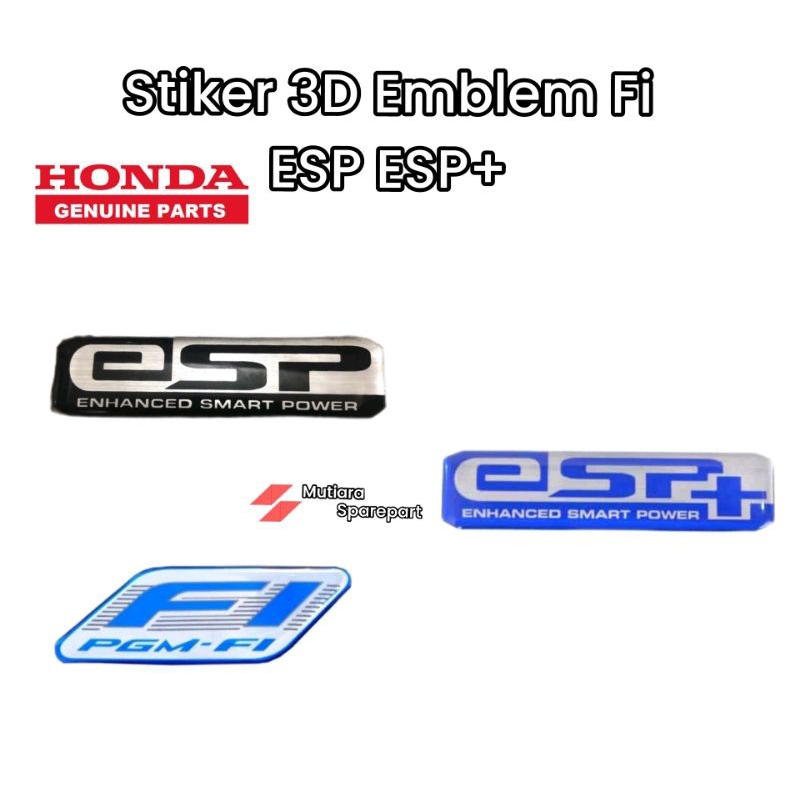 Jual Stiker emblem esp Honda emblem timbul esp esp+ esp plus ESP FI ...